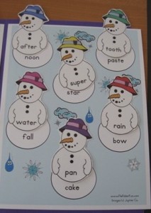 Snowman File Folder Game for Early Readers - Faithful Provisions