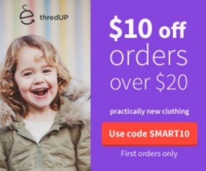 $10 off orders over $20 | thredUP B2S Promo - Faithful Provisions